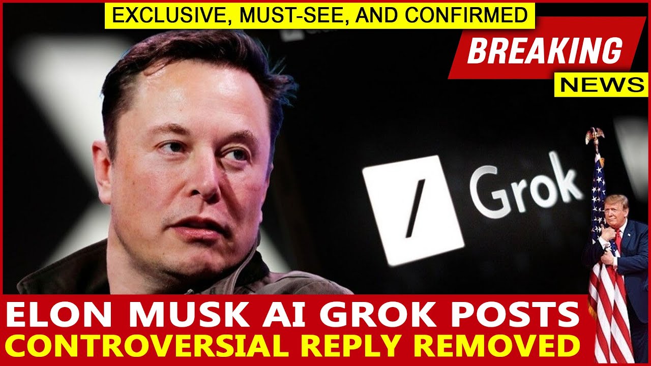 Elon Musk AI Grok Posts Controversial Reply Removed - YouTube