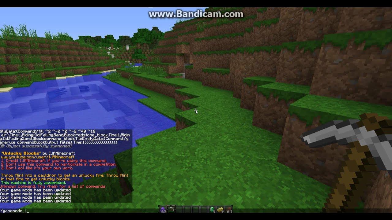 Minecraft Unlucky Blocks- With One Command Block! - YouTube