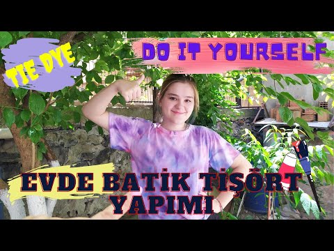 EVDE BATİK TİŞÖRT YAPIMI  |  TIE DYE  |  DIY | #kendinyap2