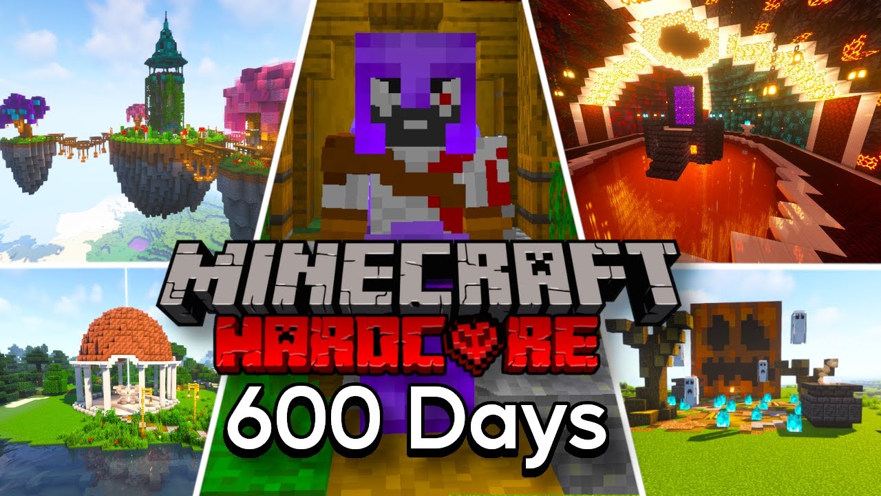 I Survived 600 Days in Minecraft Hardcore! - YouTube