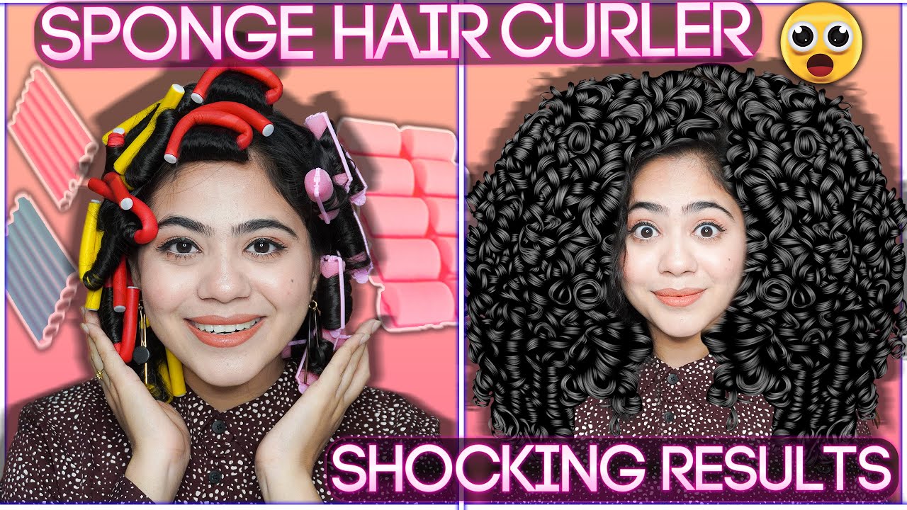 Testing Viral Heatless Sponge Hair Curler & Magic Foam Roller Rods 😍 ...