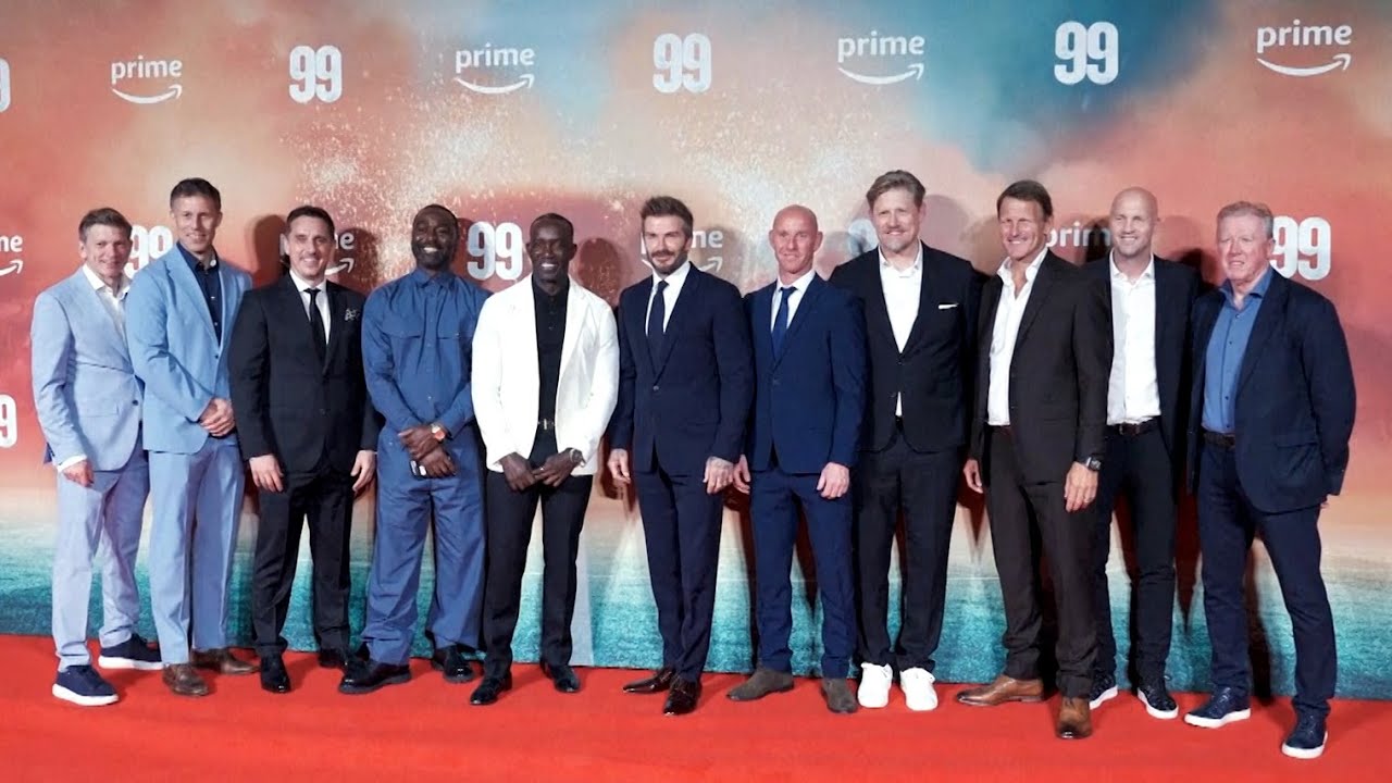 Manchester United stars ReUNITED at premiere of "99" Amazon Prime ...