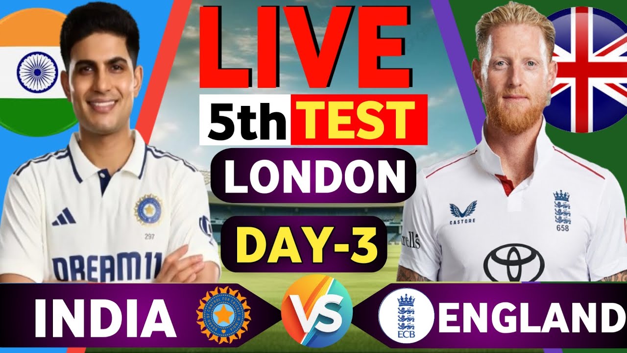 🔴Live: India vs England 5th Test Match Today | Day 3 | IND vs ENG ...