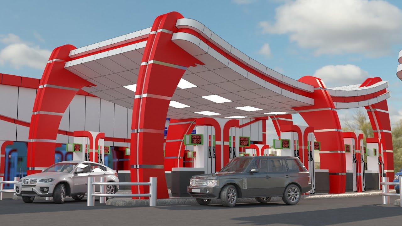 تصميمات كلادينج - واجهات - محطات بنزبن - Cladding gas stations - YouTube