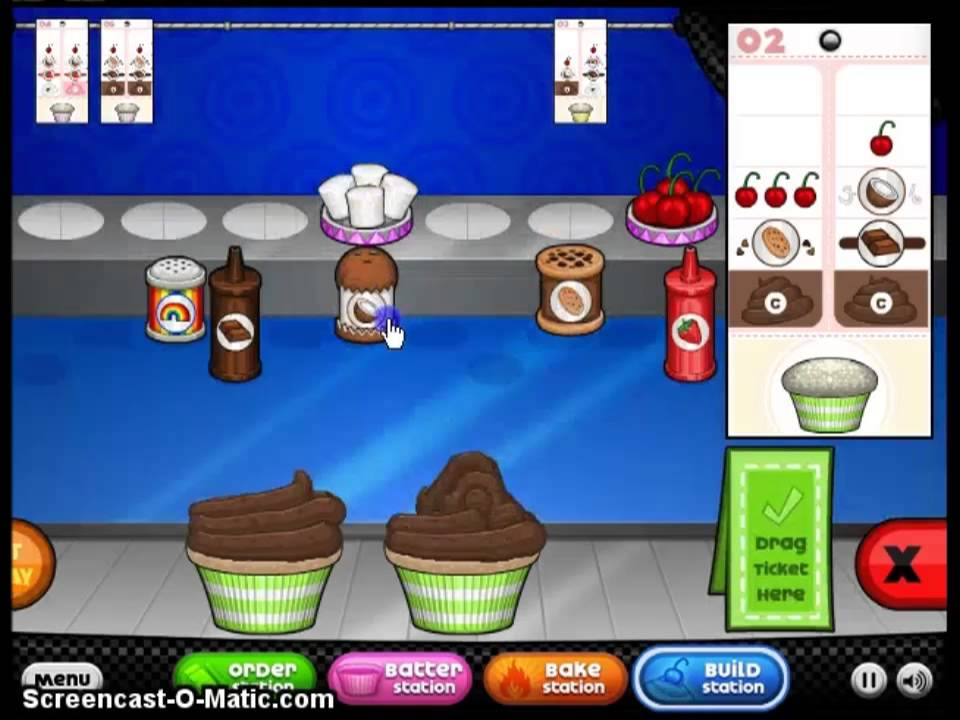 Papa's Cupcakeria Episode 6 Foodini As A Customer - YouTube