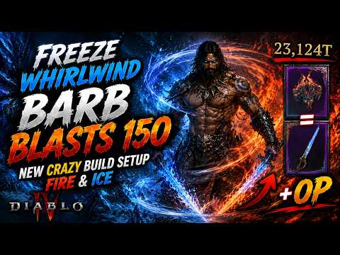FREEZE Whirlwind BARB TAKES DOWN 150 - New CRAZY DPS Build Setup Fire & Ice