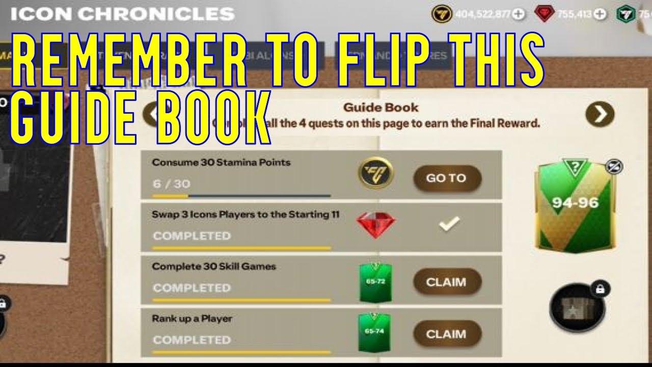 FC Mobile - Remember to Flip the Guide Book in ICON CHRONICLES - YouTube