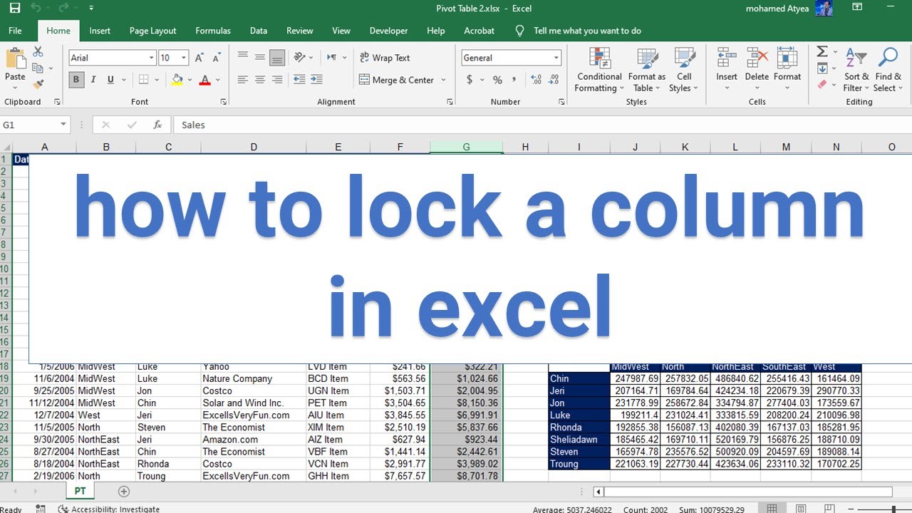 How To Lock Columns In Excel YouTube How To Lock Columns In Excel YouTube