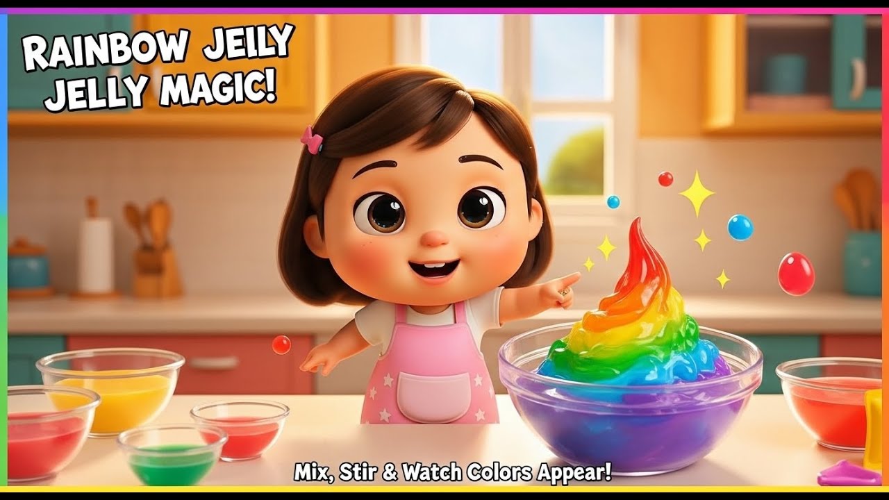 Magic Rainbow Jelly 🍧 | Learn Colors with Fun Cooking for Kids - YouTube