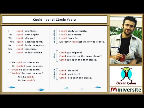 3. Could  - Geçmiş Yapabilirlik Cümle Yapısı (-ebildi)