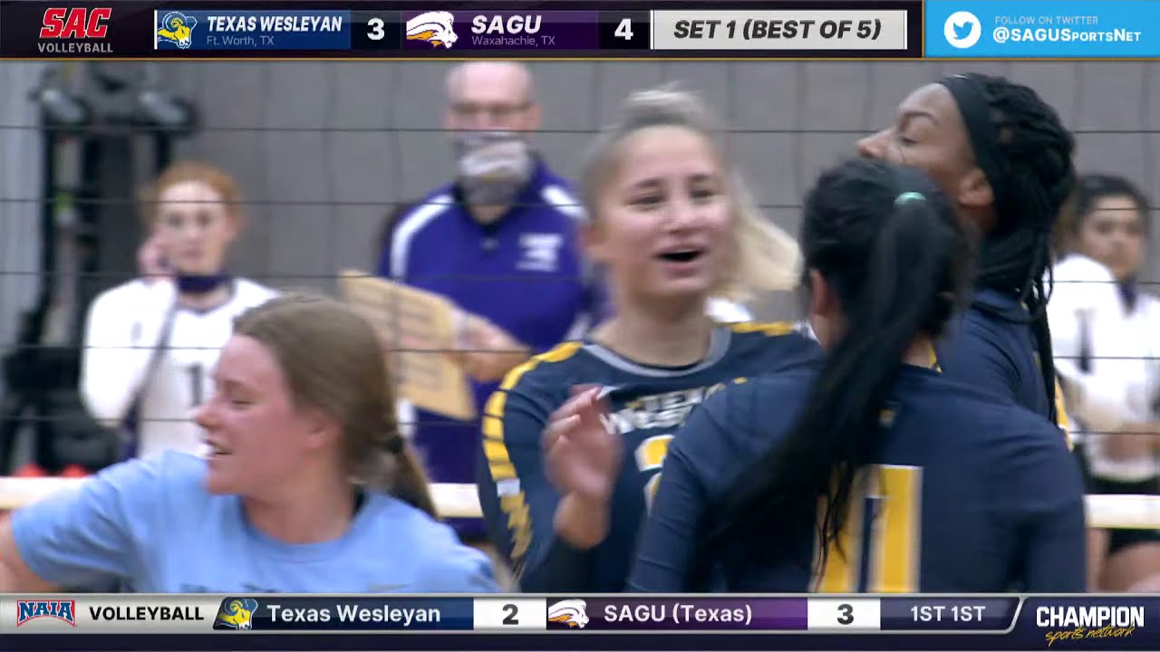 Texas Wesleyan vs SAGU - College Volleyball 2020 - YouTube