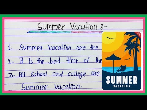 10 lines Essay on Summer Vacation // Summer Vacation // Essay on Summer ...