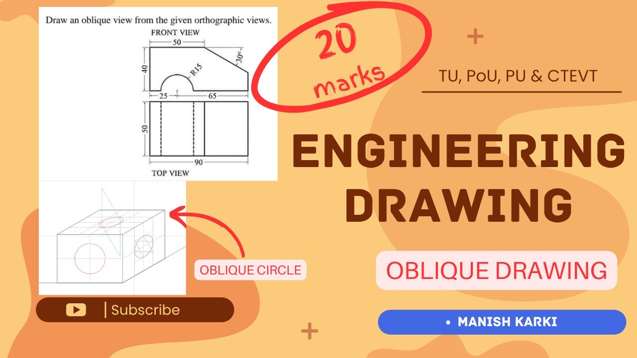 Engineering Drawing – Oblique Drawing | TU, PoU, PU & CTEVT - YouTube