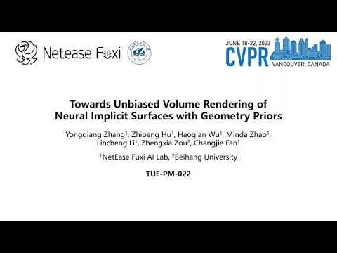 [CVPR 2023] Towards Unbiased Volume Rendering of Neural Implicit Surfaces With Geometry Priors ...