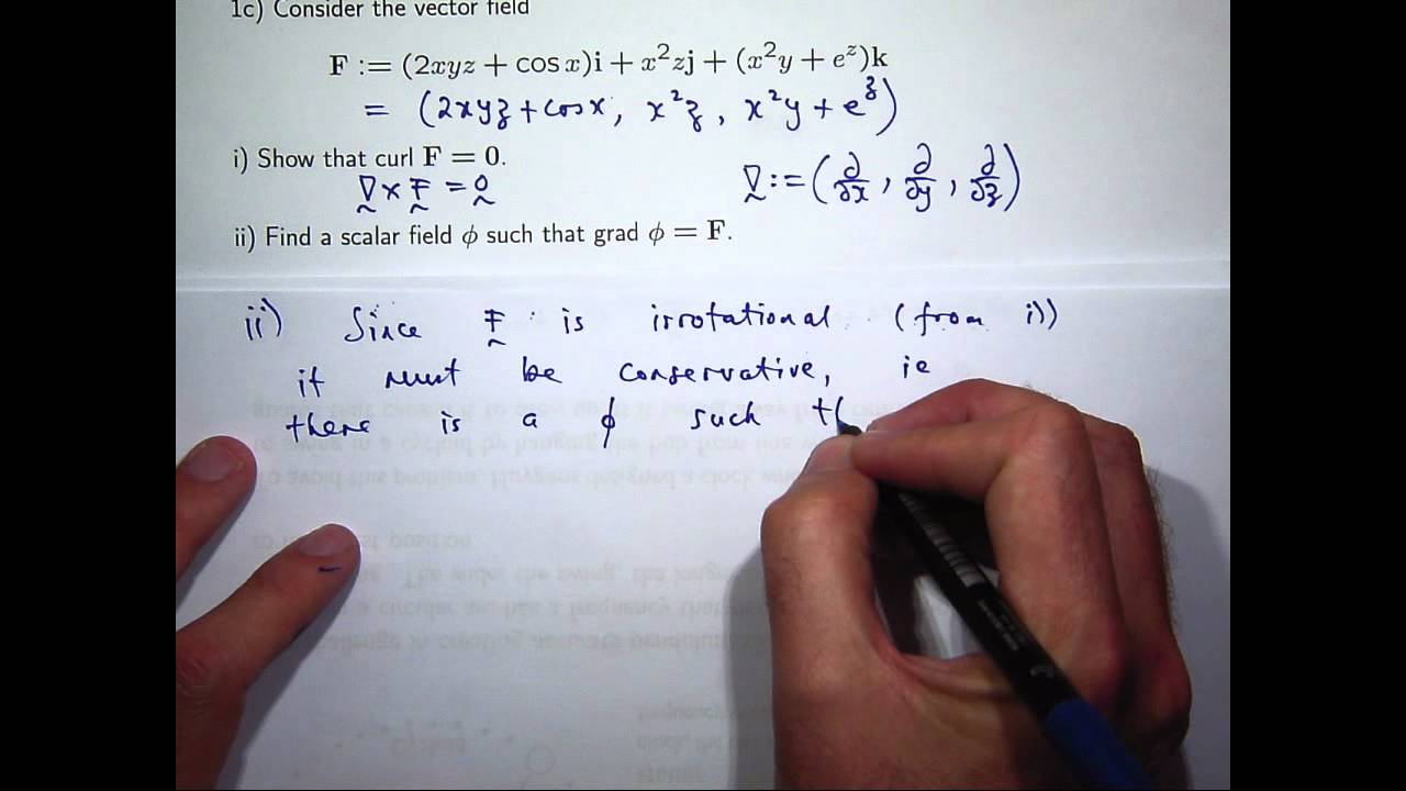 Curl Grad And Line Integral Examples Youtube