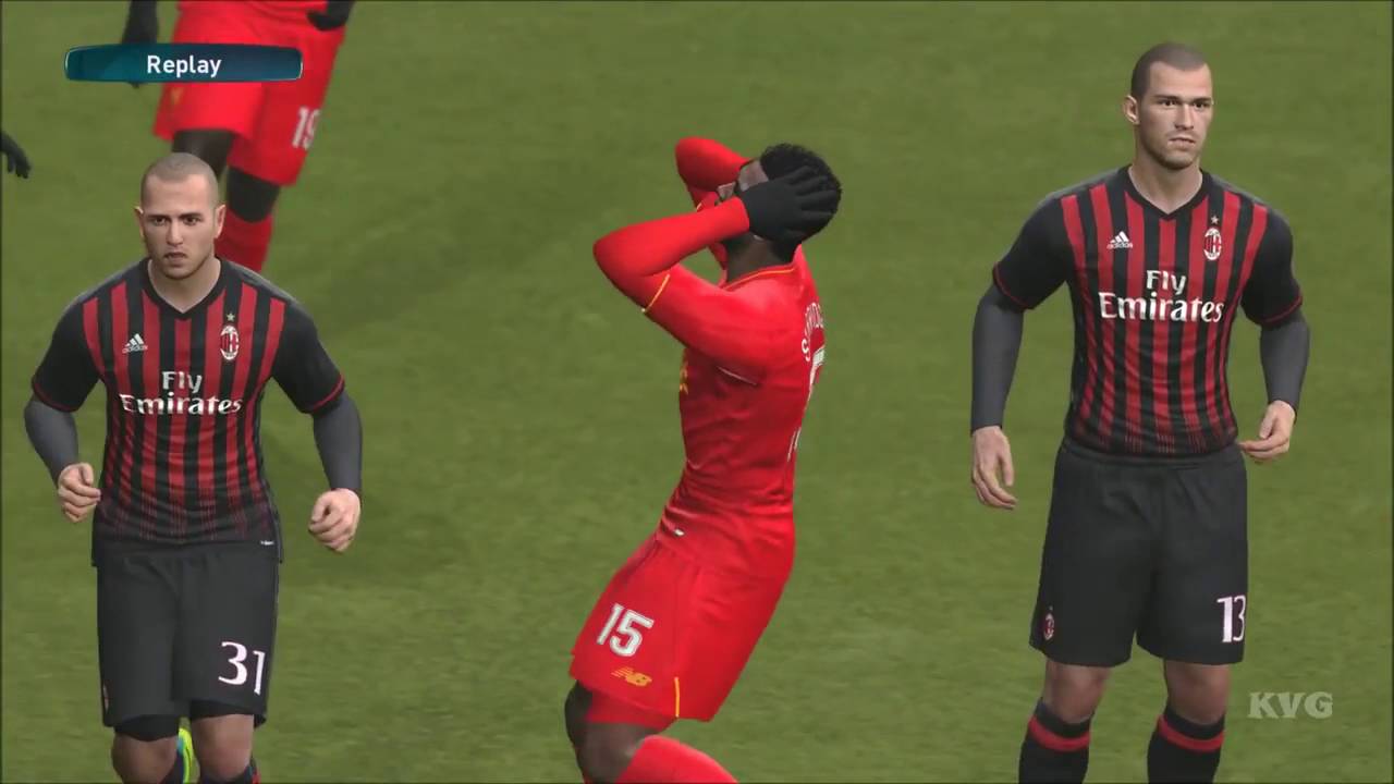 PES 2017 - Liverpool FC vs AC Milan - Gameplay [PC HD] - YouTube