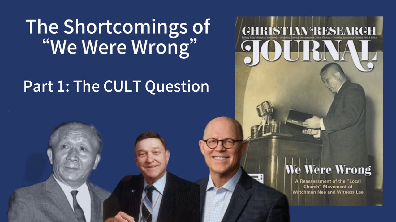 The Shortcomings of CRI's "We Were Wrong" | Part 1: The Cult Question - YouTube