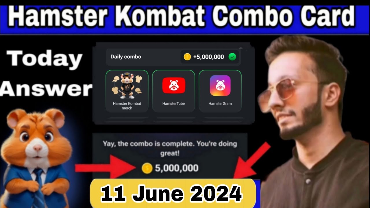 Hamster Kombat Daily Combo Card || Tuesday 11 June 2024 || How To ...
