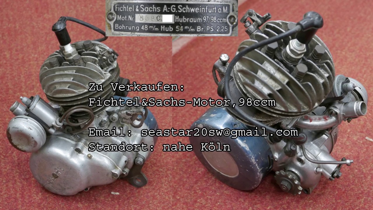 Sachs Motor, 98ccm zu verkaufen - ebay-kleinanzeigen - YouTube