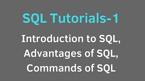 Introduction To SQL - YouTube