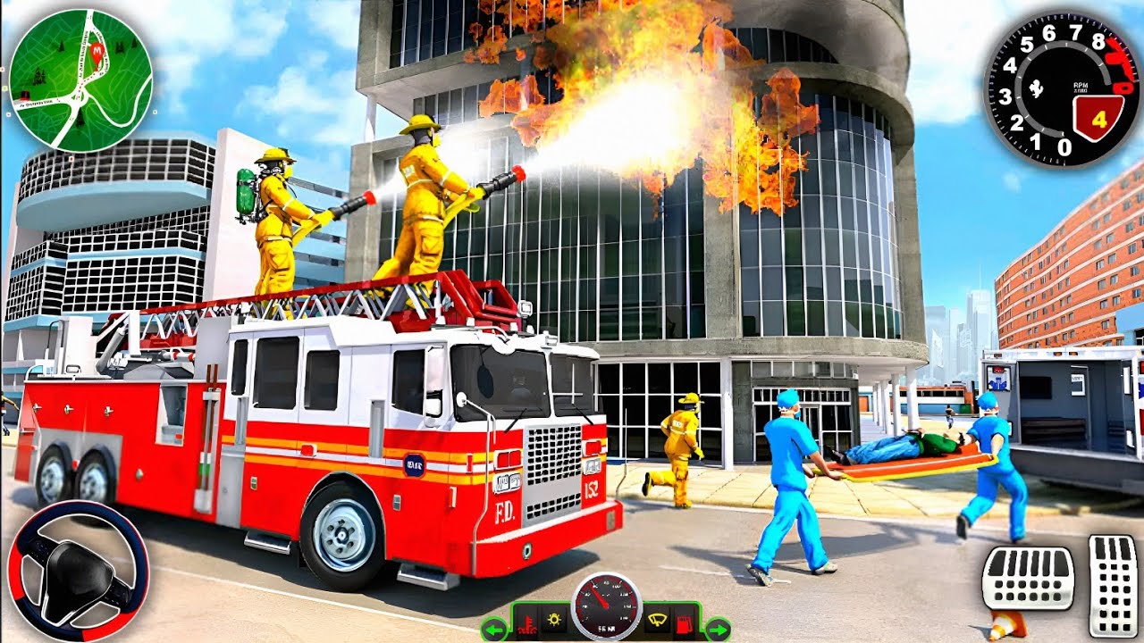 FireFighter Emergency Rescue Simulator 3D - Fire Truck City Rescue ...