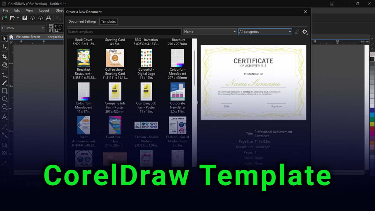 How to Use CorelDraw Template | Complete Beginner’s Guide - YouTube