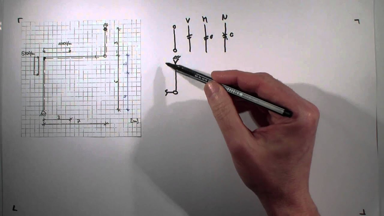 Statikklausur Stabwerk mit biegesteifer Ecke und Pendelstab 1/5 - YouTube