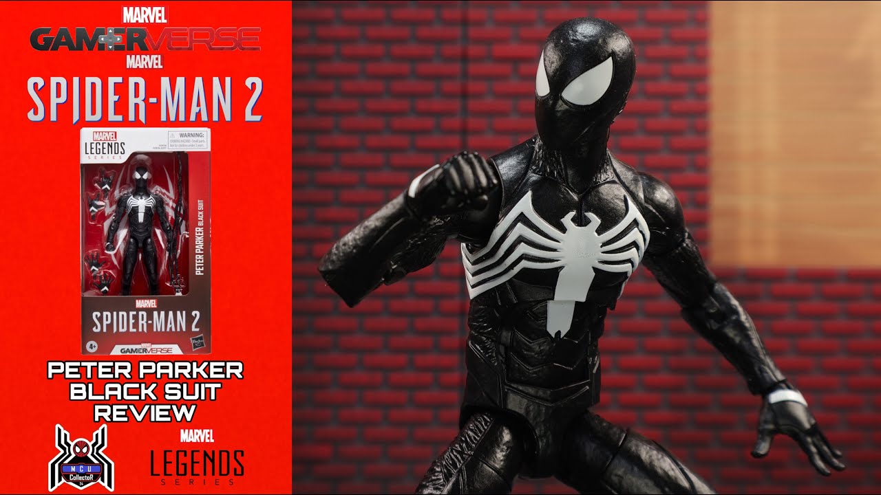 Marvel Legends PETER PARKER BLACK SUIT Symbiote Spider-Man 2 PS5 ...
