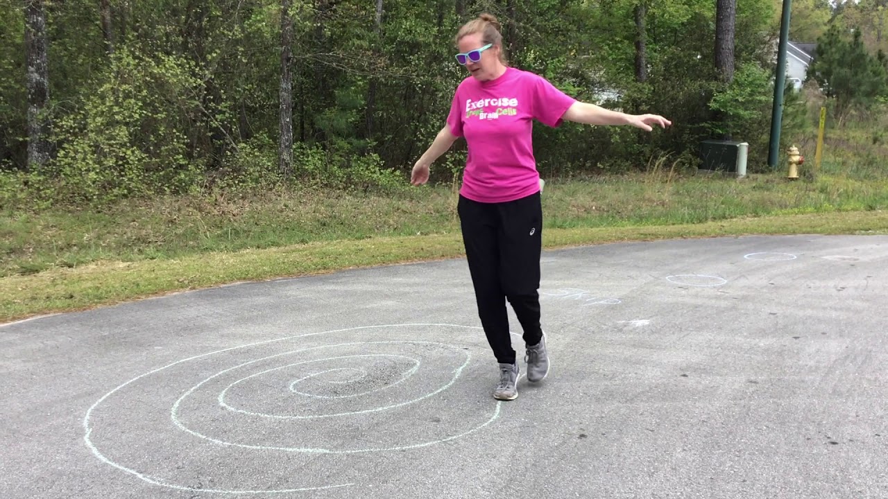 Sidewalk Chalk Obstacle Course - YouTube