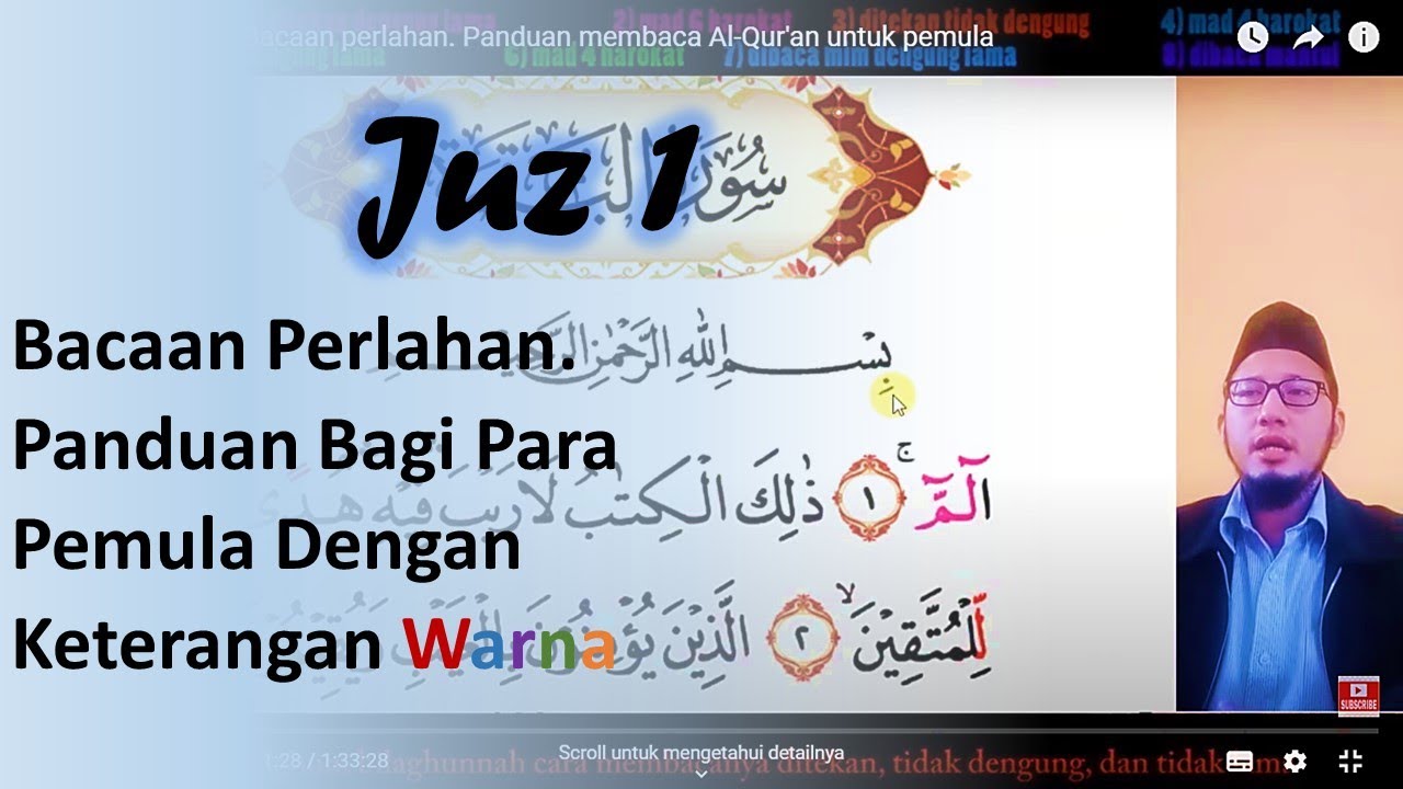 Tasmi' Juz 1. Bacaan perlahan. Panduan membaca Al-Qur'an untuk pemula ...