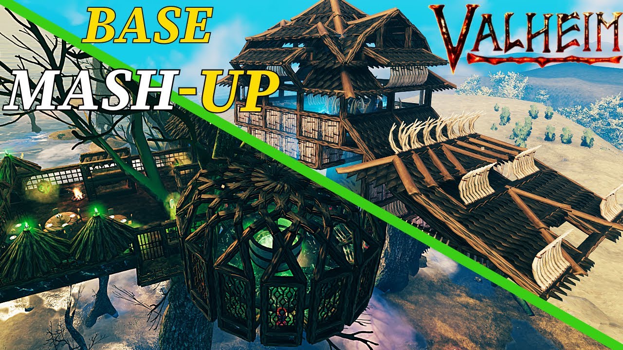 Valheim | I Build A Base Across Two Biomes (Base Mash Up) - YouTube