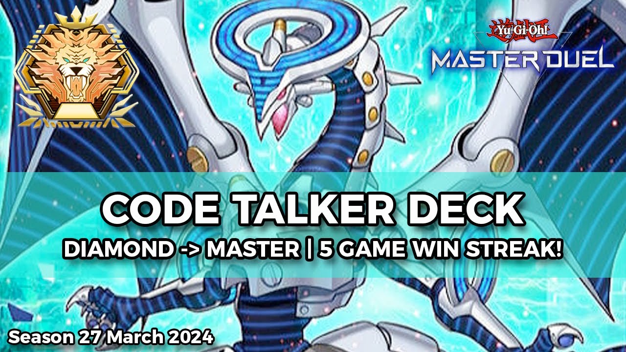 5-0 Streak! Code Talker Deck (Diamond-Master) Season 27 - Yu-Gi-Oh ...