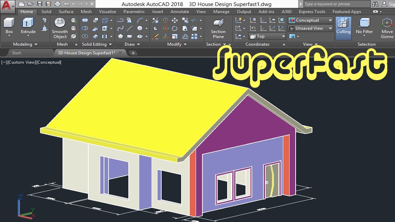 AutoCAD 3D House Modeling Tutorial Beginner (Superfast) - Kursus CIDB ...