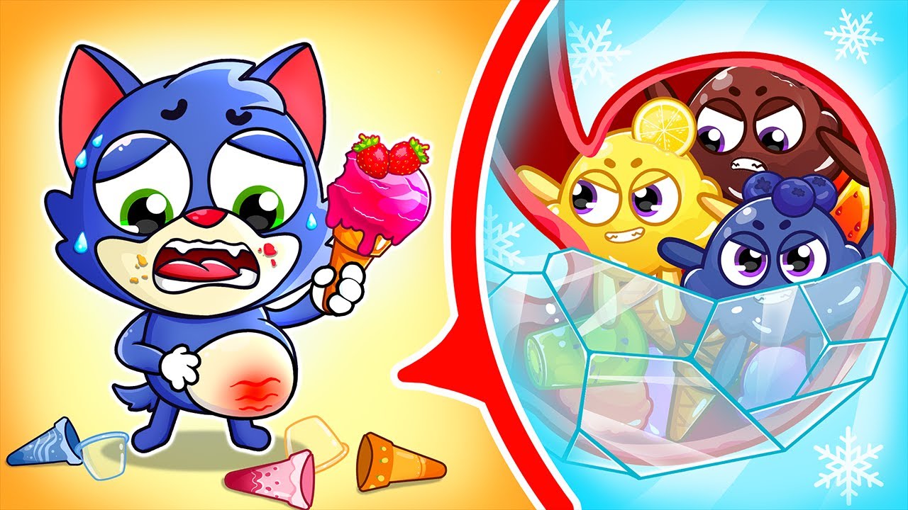 🙀🥴 Don't Eat Too Much Cold Treat | Healthy Habit Song | Sing-along with ...