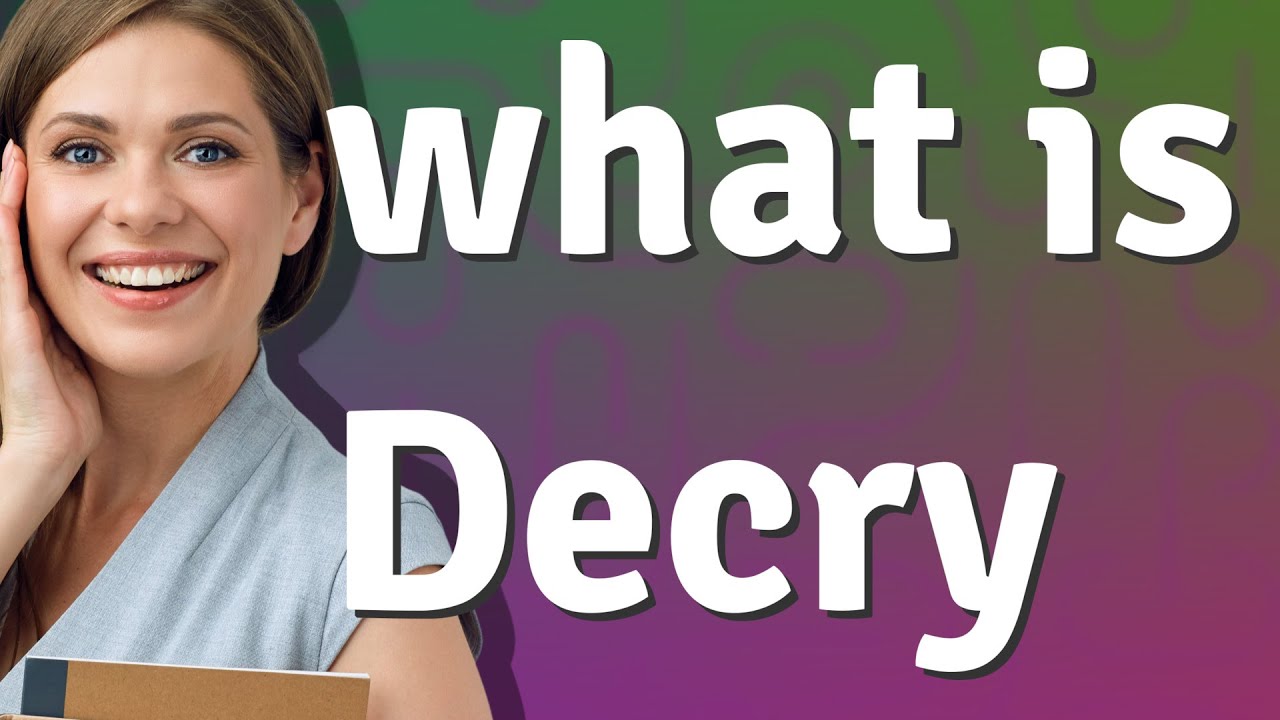 Decry | meaning of Decry - YouTube