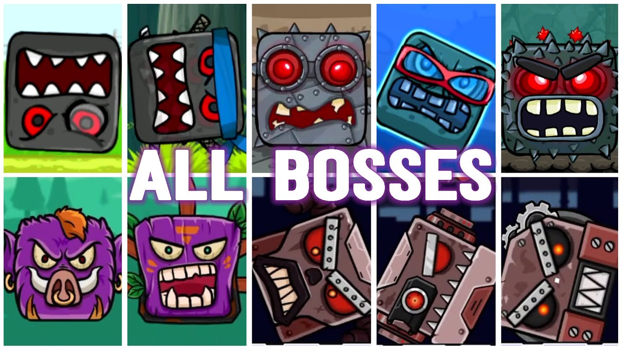 Red Ball 4 - Red Ball 5 - All Bosses - Android, iOS (Fast Speed) - YouTube