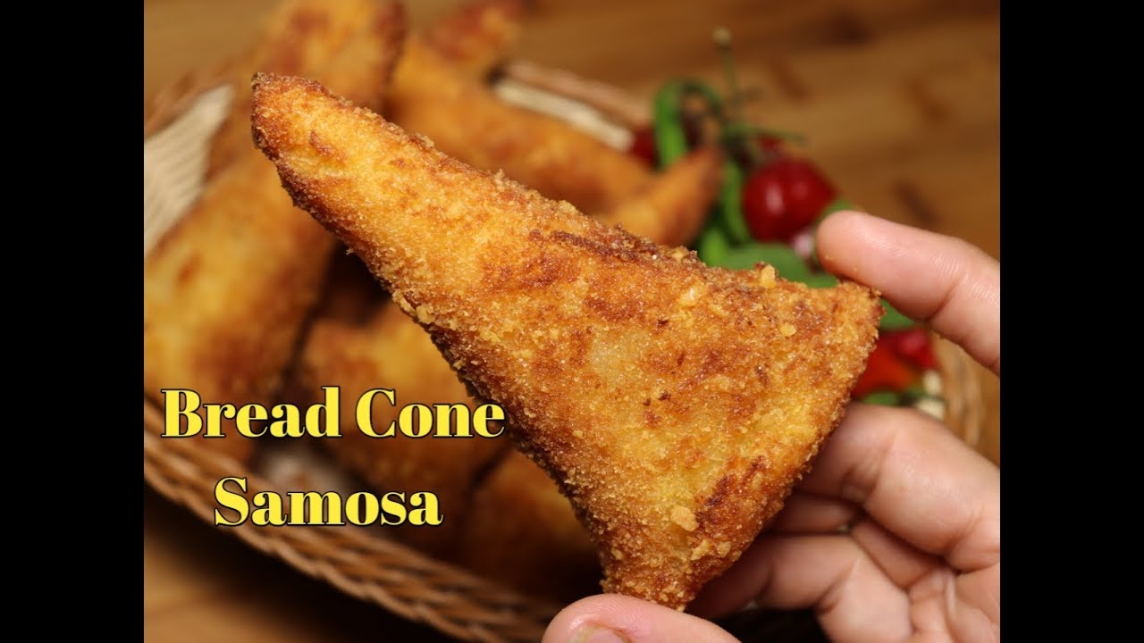 Bread Cone Samosa, Chicken Samosa Recipe,Bread Roll Samosa - YouTube