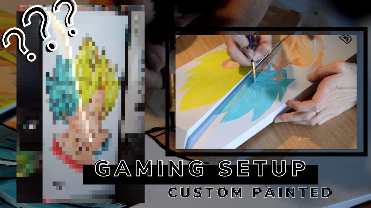 I Customized my bro's PC with just acrylic paint - YouTube