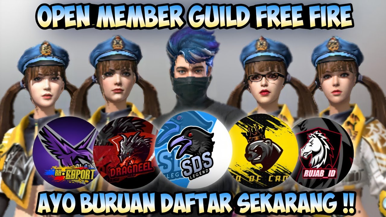 OPEN MEMBER 5 GUILD TERBARU !! REKOMENDASI PART (100)-GARENA FREE FIRE ...