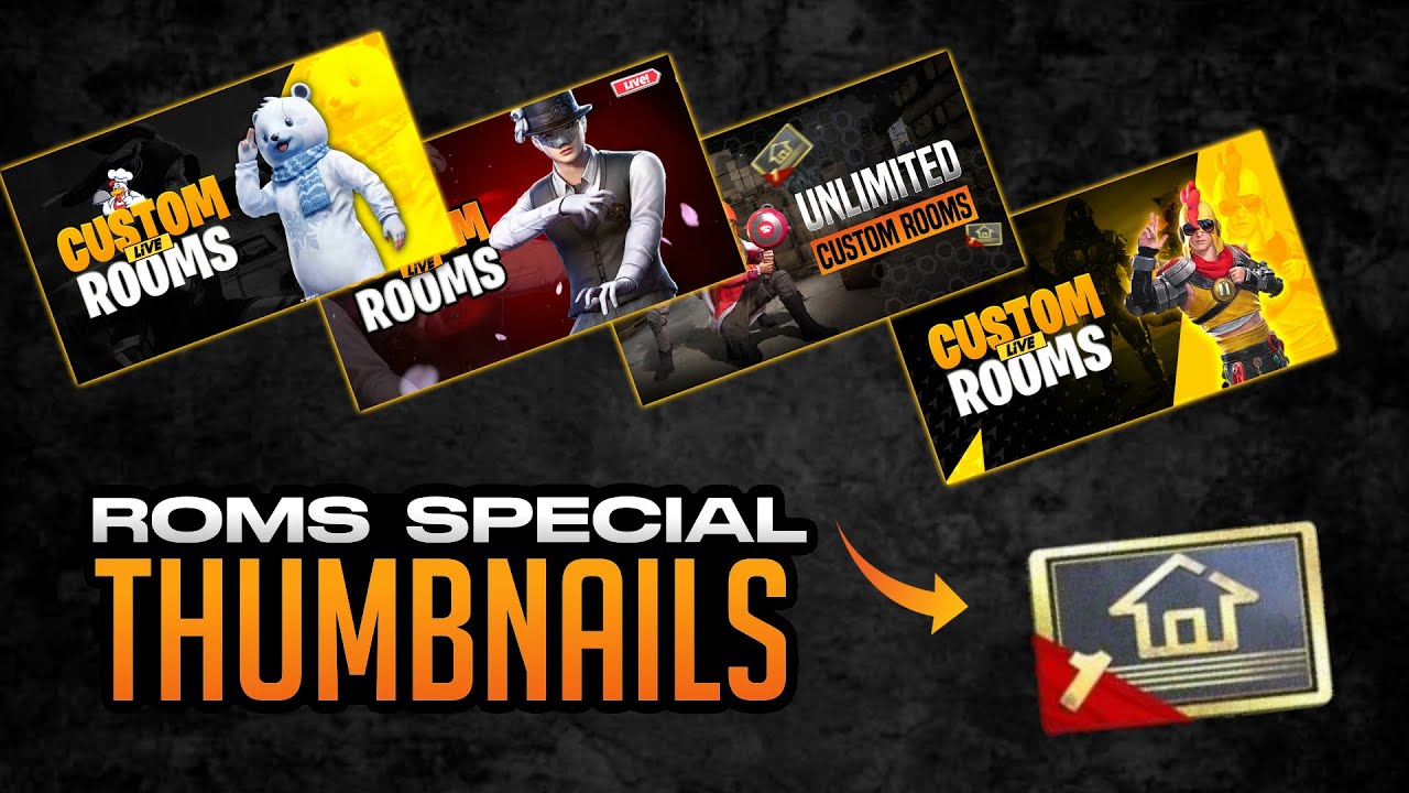 Custom Rooms Thumbnail pack Free to use For Pubg Bgmi and Pubg lite # ...