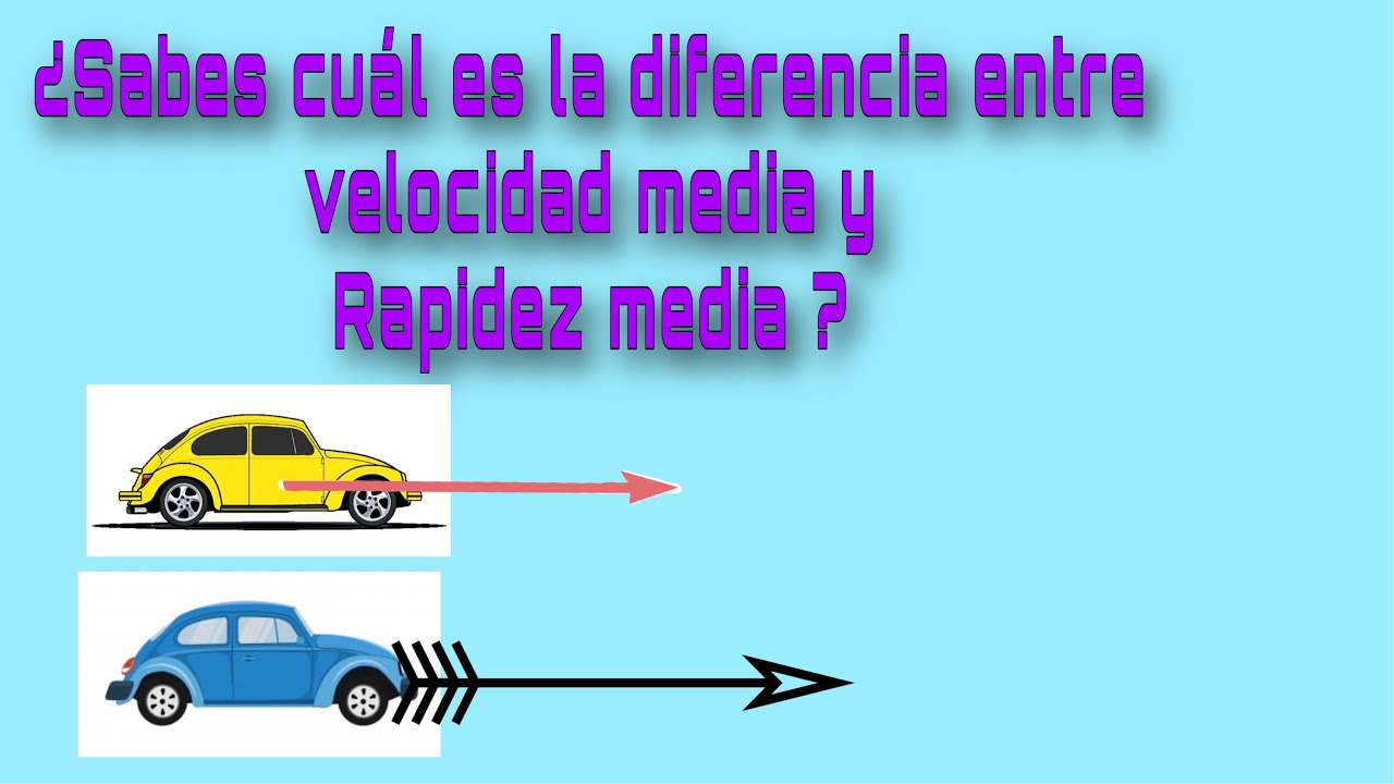 ¿CUÁL ES LA DIFERENCIA ENTRE VELOCIDAD MEDIA Y RAPIDEZ MEDIA DE UN ...