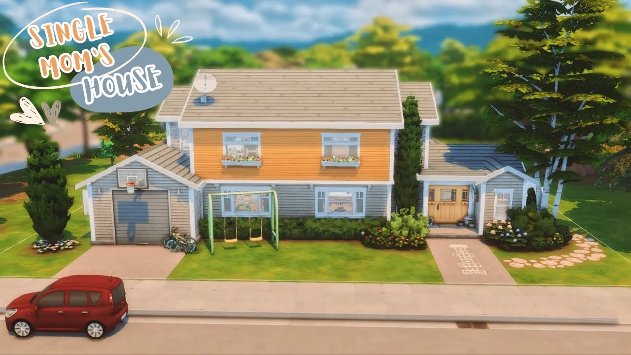 {Cozy Kitsch Kit} SINGLE MOM RAISING 4 BOYS 👩🏻🍼💛 | The Sims 4 | Speed ...