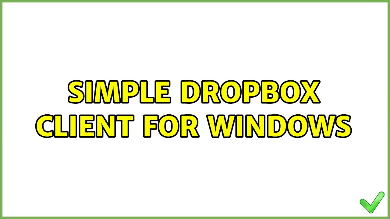 Simple dropbox client for windows - YouTube