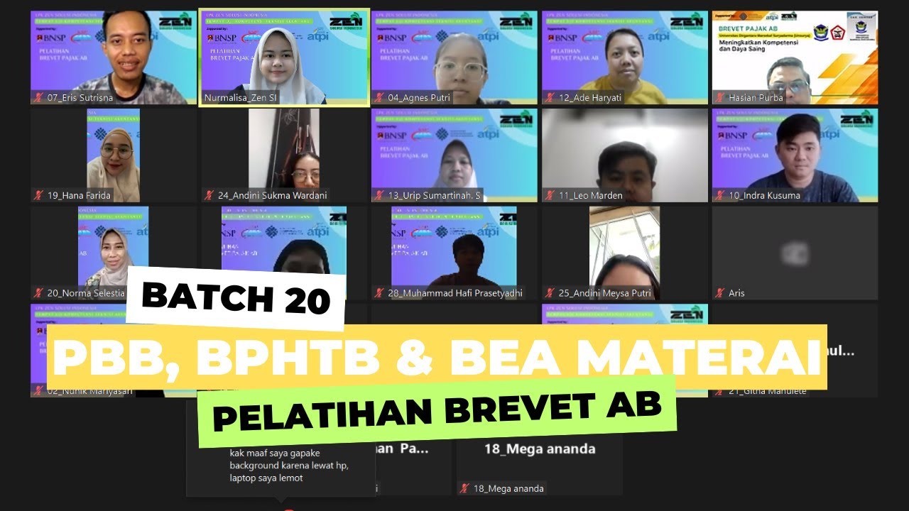 Pelatihan Brevet AB Batch 20 - Materi PBB, BPHTB & Bea Materai - YouTube