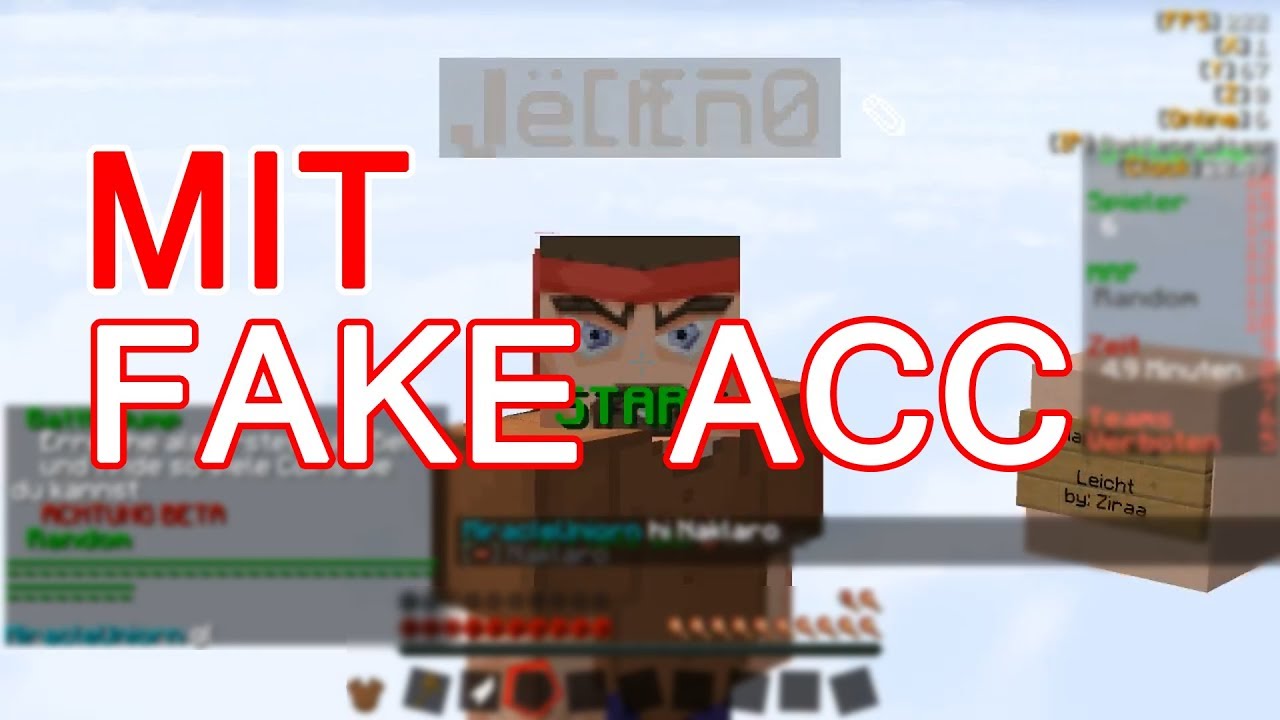 Mit FAKE ACCOUNT spielen! | Minecraft Battlejump - YouTube