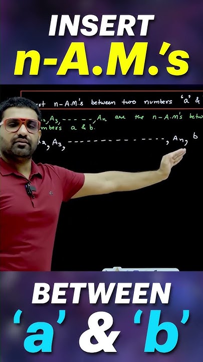How to Insert n - Arithmetic Means between two numbers - YouTube