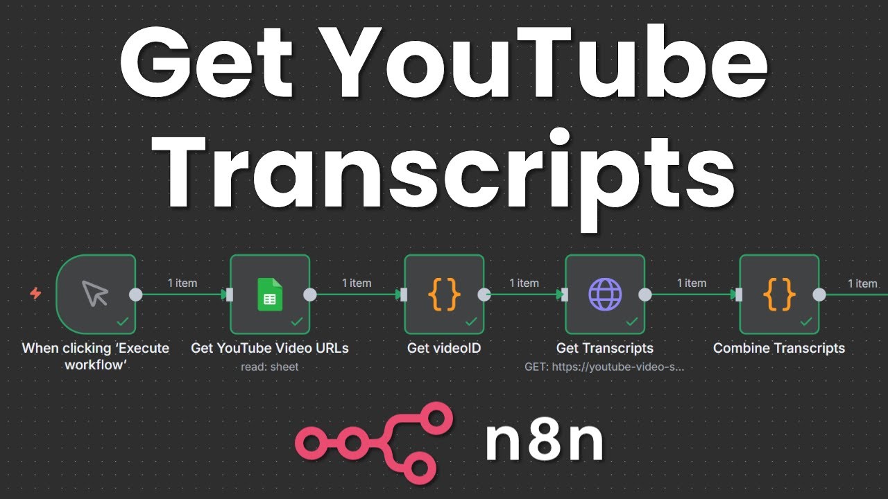 How to get YouTube Transcripts using RpaidAPI in n8n - YouTube