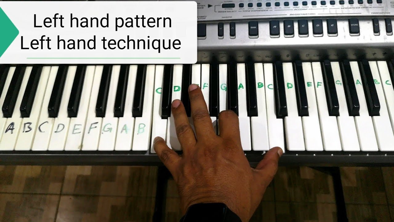 left hand piano pattern || how to prectice || left hand training ...