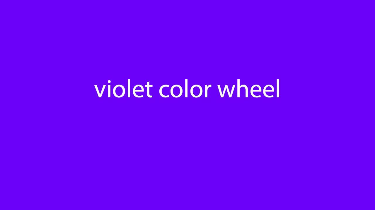 How to pronounce violet color wheel [all colours] - YouTube