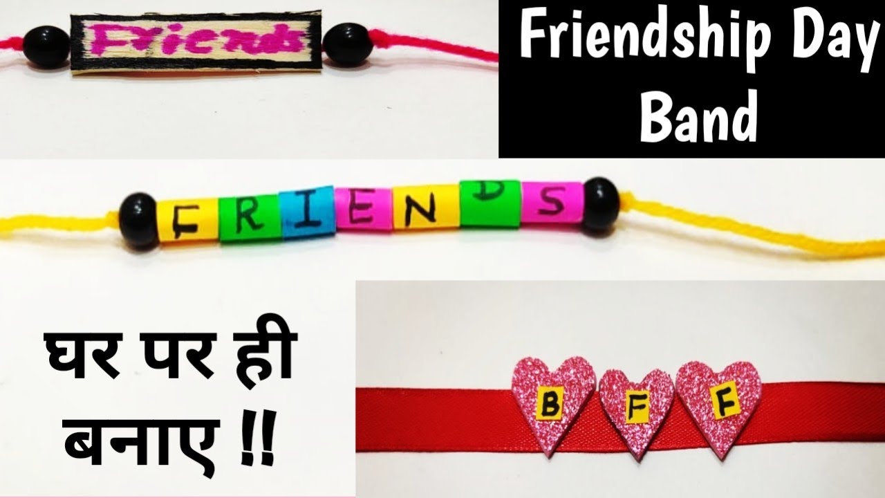 3 DIY friendship belt/How to make friendship bracelet Band in 5 mins ...